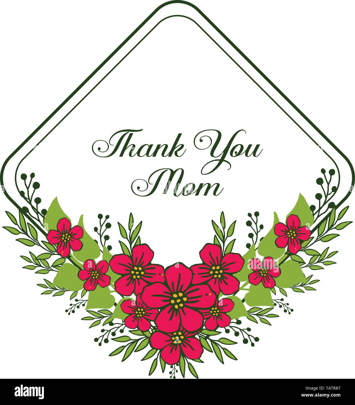 Thank you mom Banque d'images vectorielles - Alamy