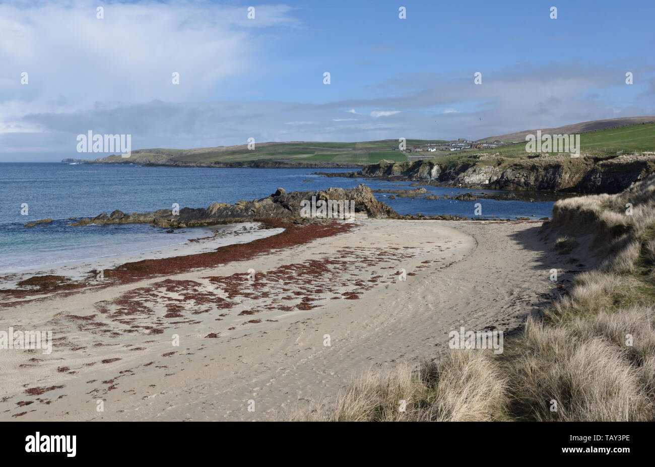 Plage de la baie de st ninians Banque de photographies et d’images à ...