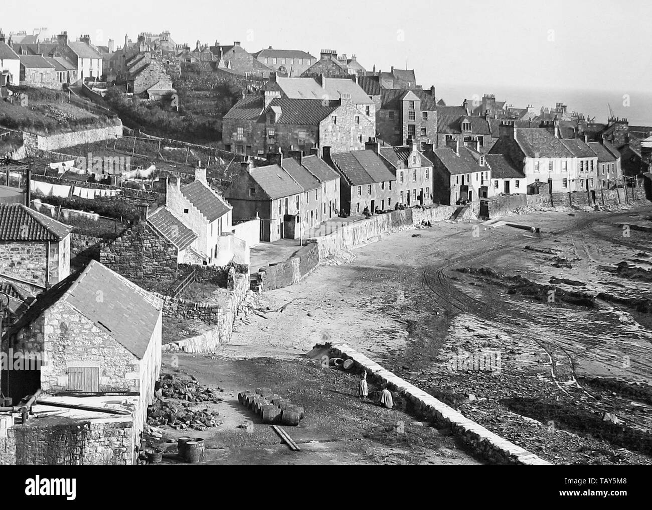 Pittenweem scotland Banque d'images noir et blanc - Alamy