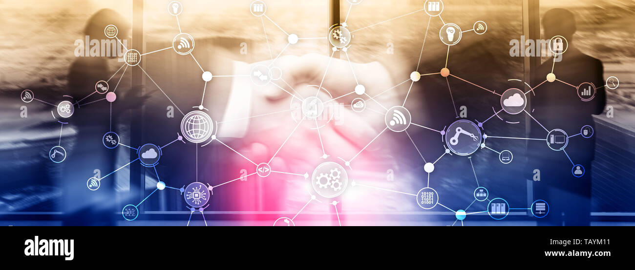 Iot industrial background Banque de photographies et d’images à haute ...