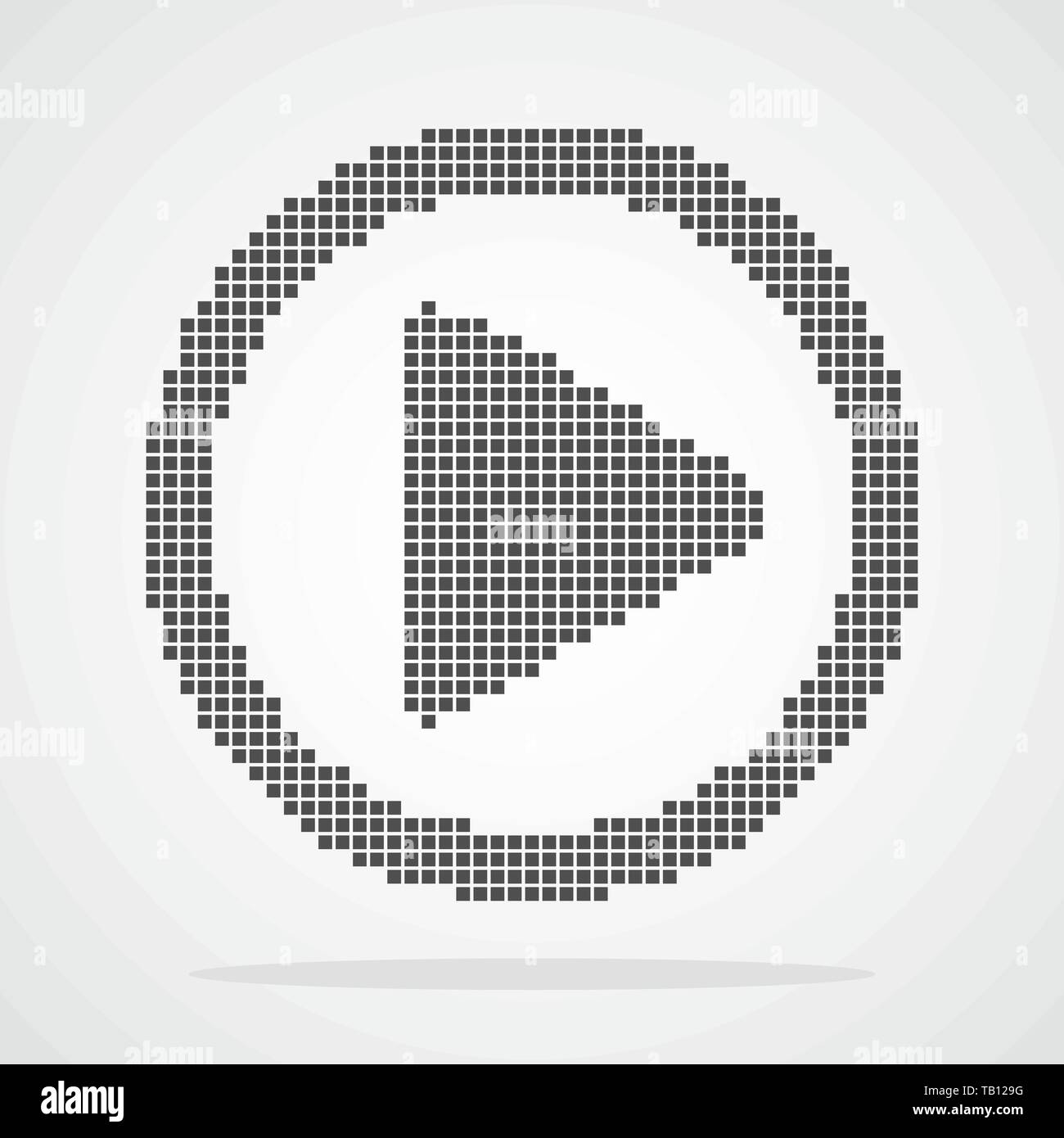 Pixel art design de bouton de lecture. Vector illustration. Abstract ...