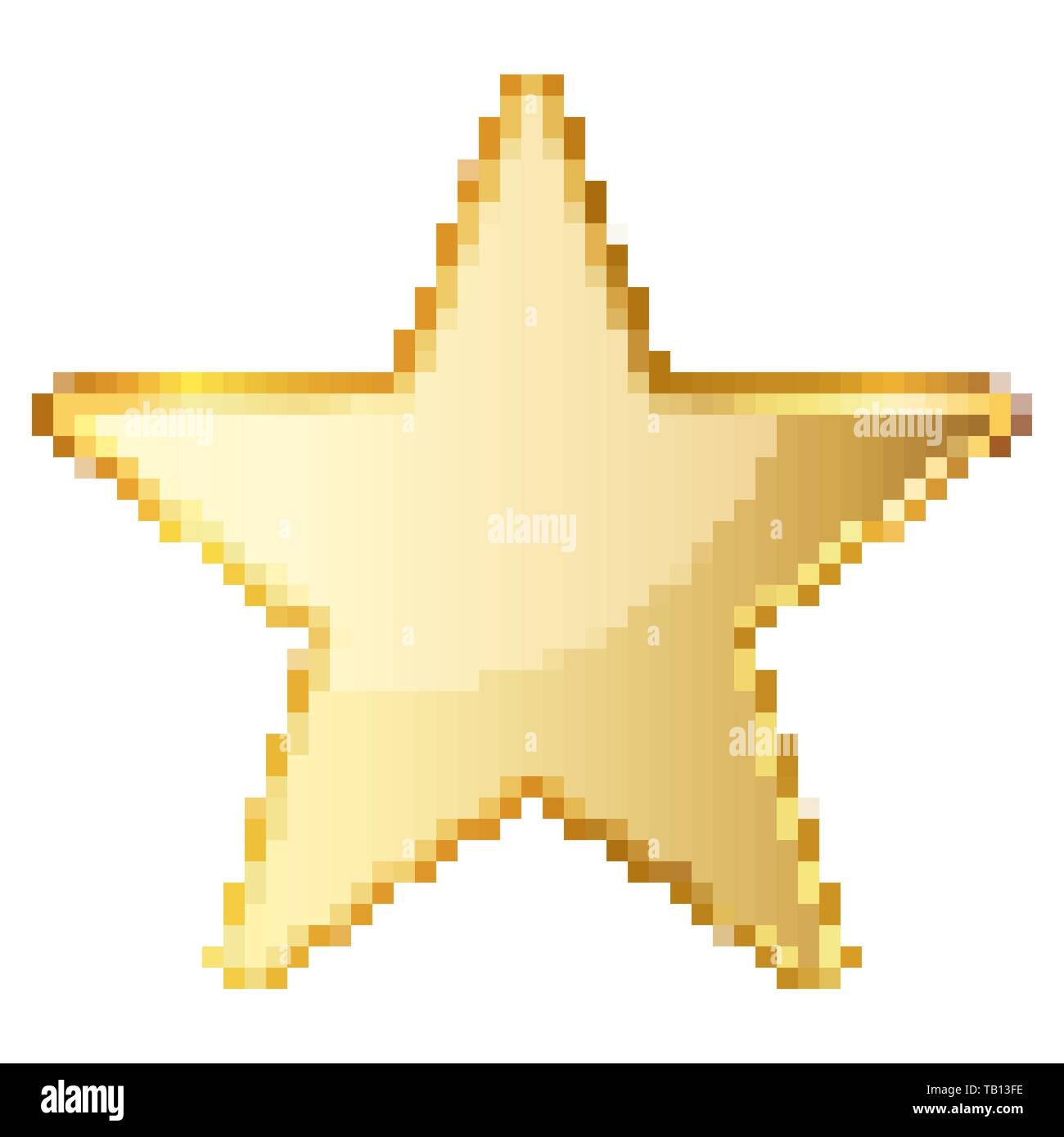 Pixel art design de Star. Vector illustration. Gold Star icône dans le ...
