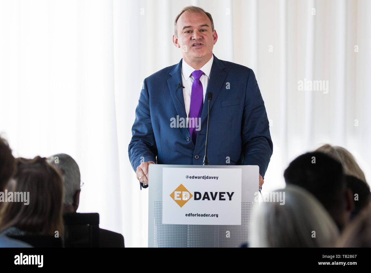 Londres, Royaume-Uni. 30 mai, 2019. Ed Davey, démocrate libéral Député ...
