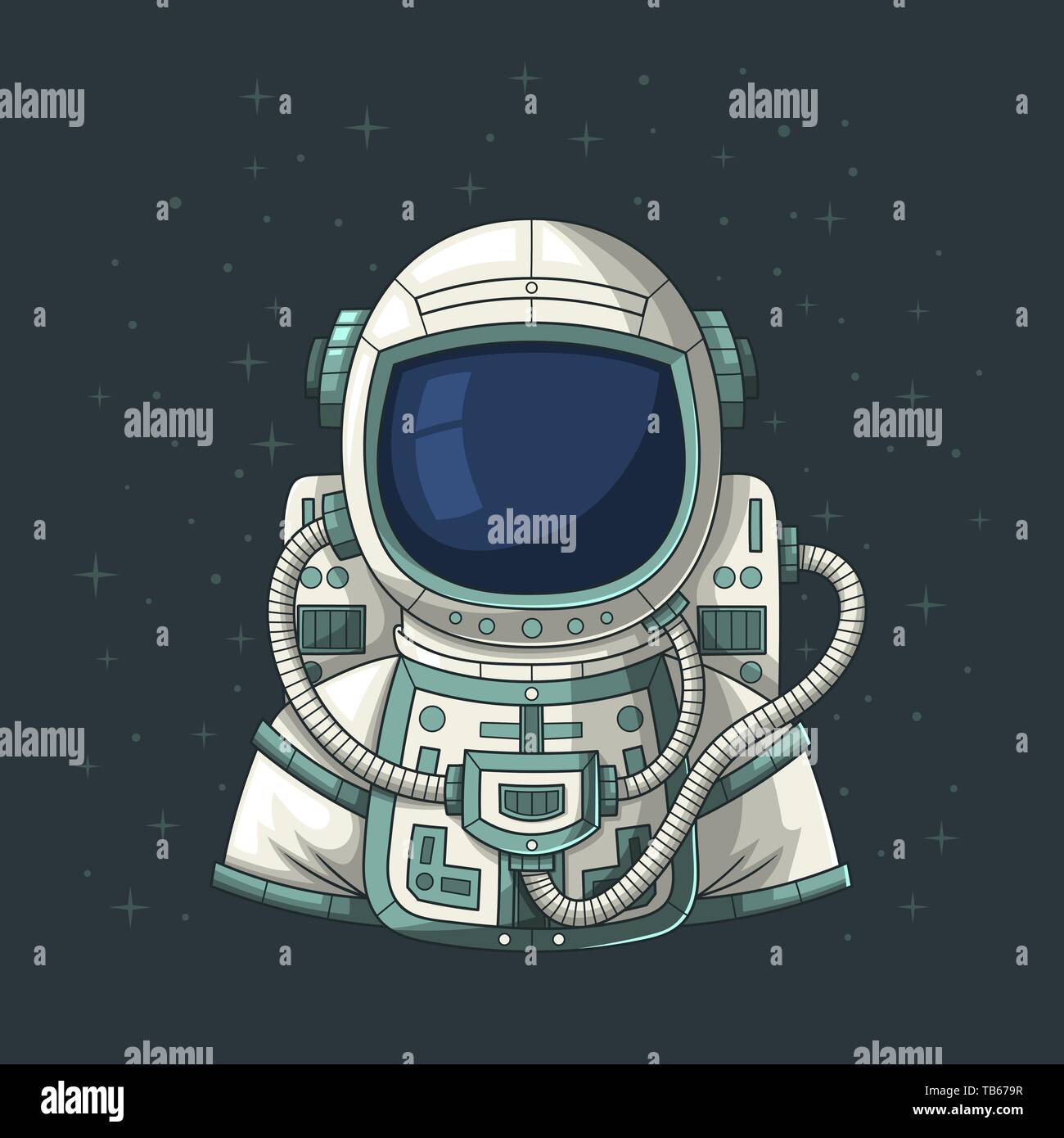 Cartoon astronaut in space illustration Banque de photographies et d ...
