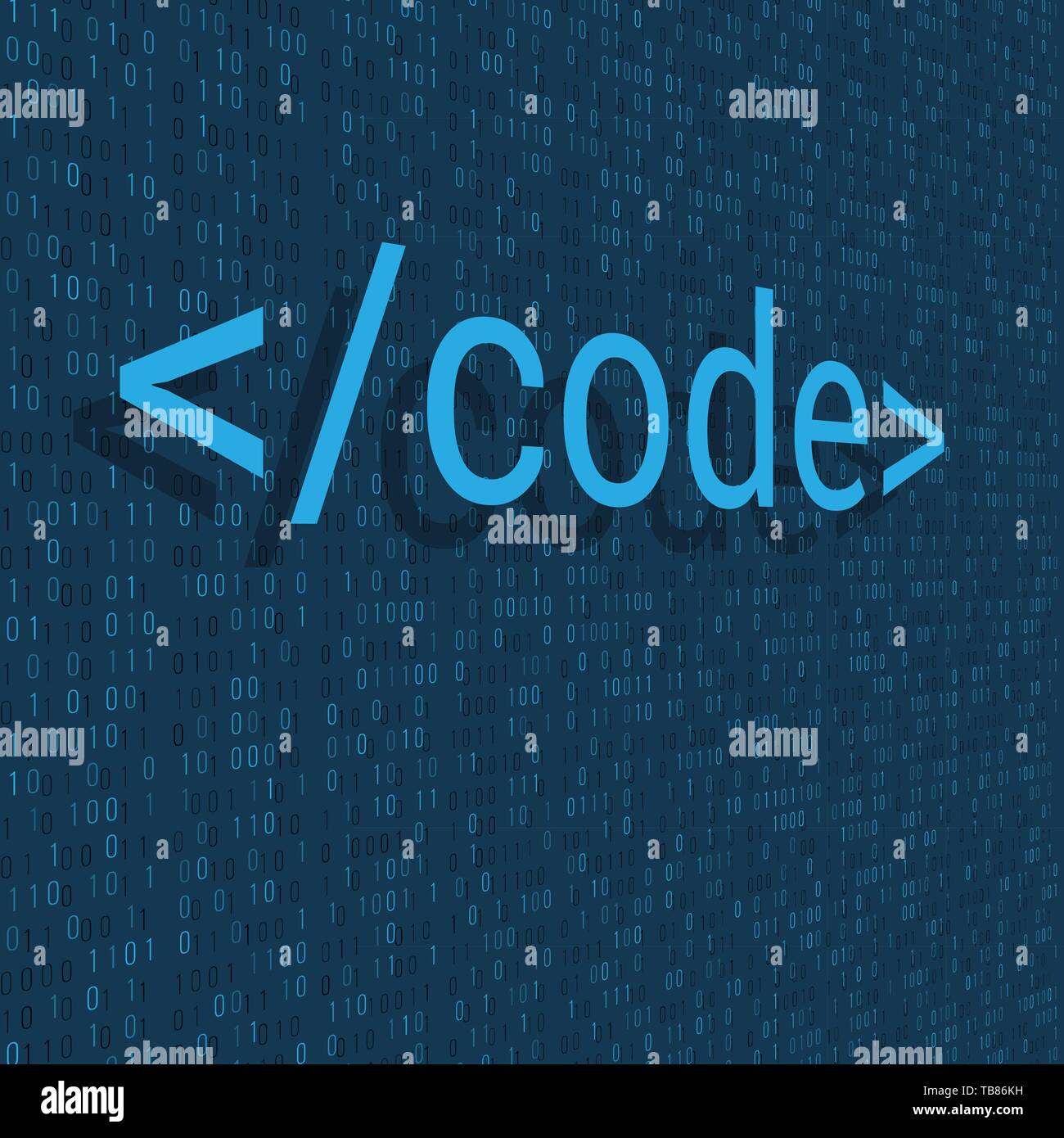 Arrière-plan de la technologie numérique de code binaire. Les données ...