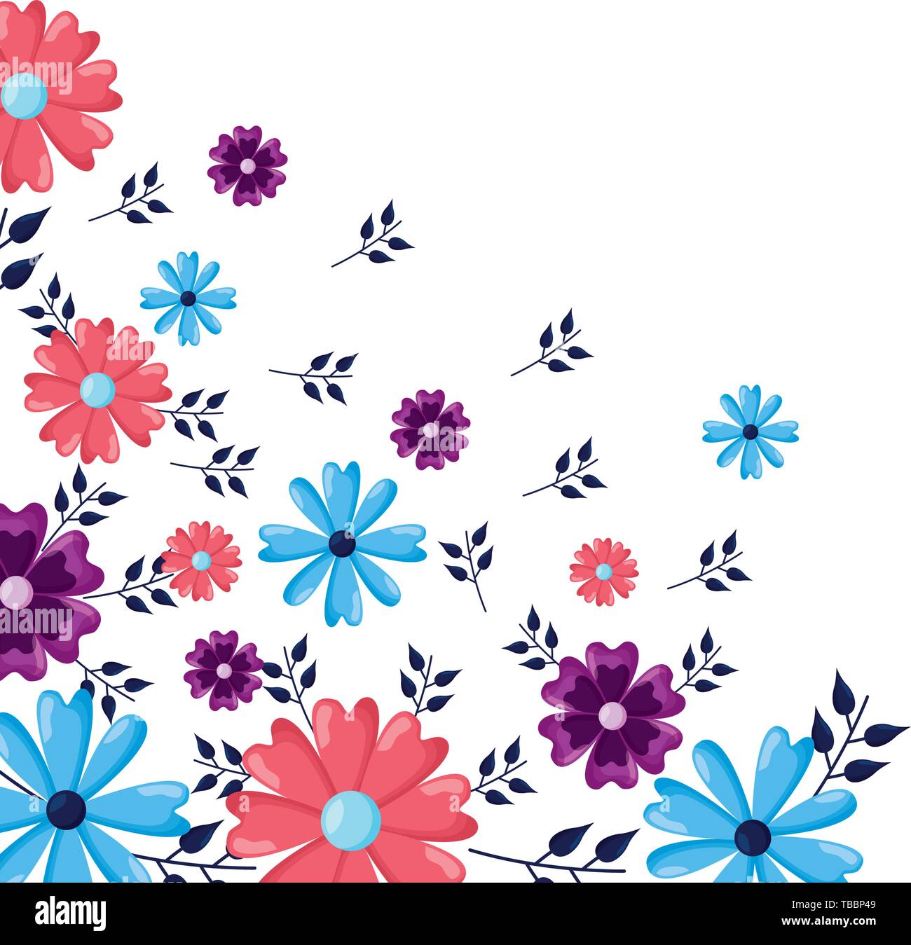 Fleurs En Coin Dessin Banque d'image et photos - Alamy