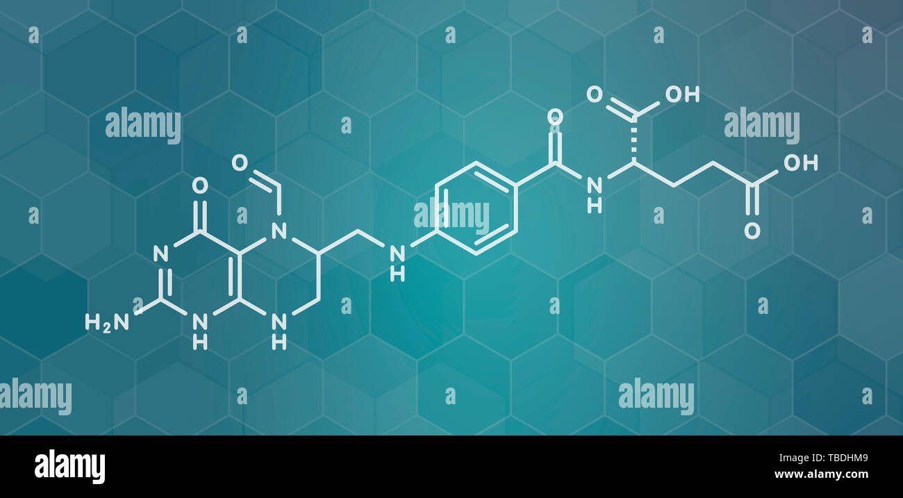L'acide folinique (leucovorin) molécule pharmaceutique. Utilisé comme ...
