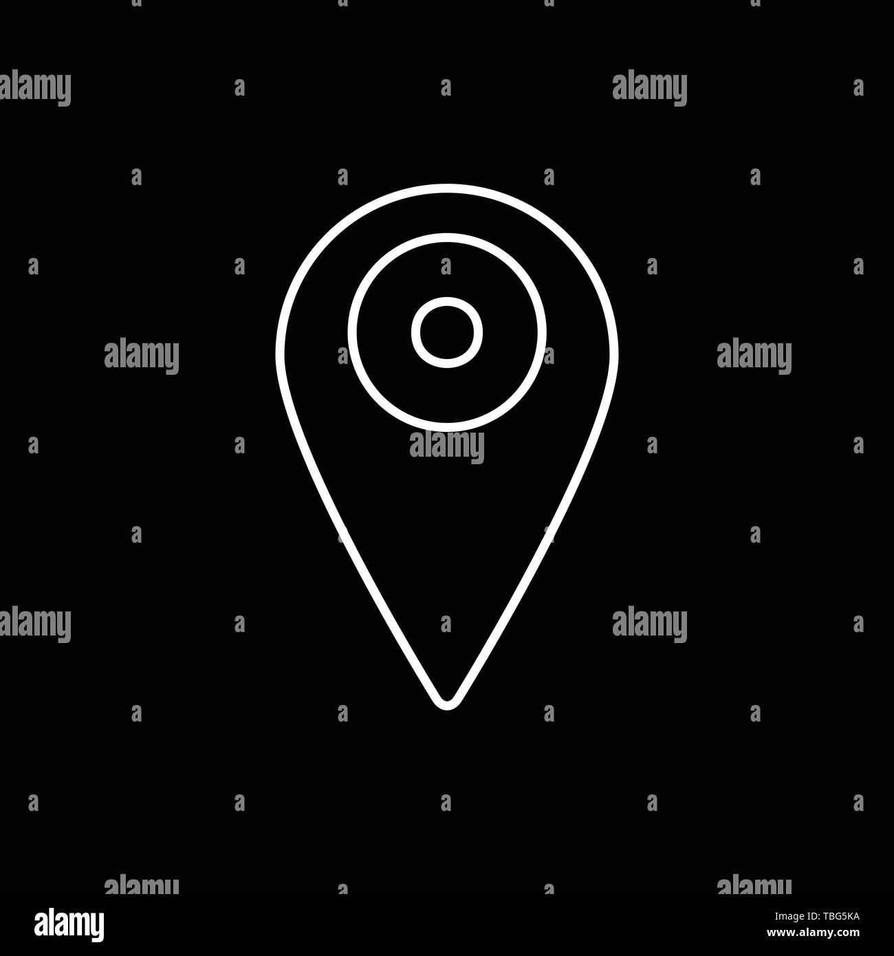 Icône vecteur emplacement - placer le symbole - pictogramme GPS Image ...