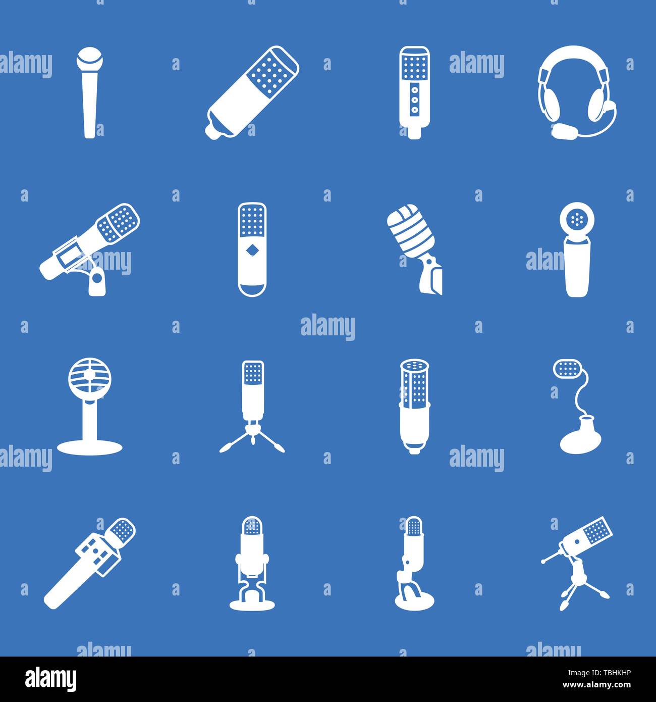 Icons set microphone - Collection de haute qualité audio Les ...