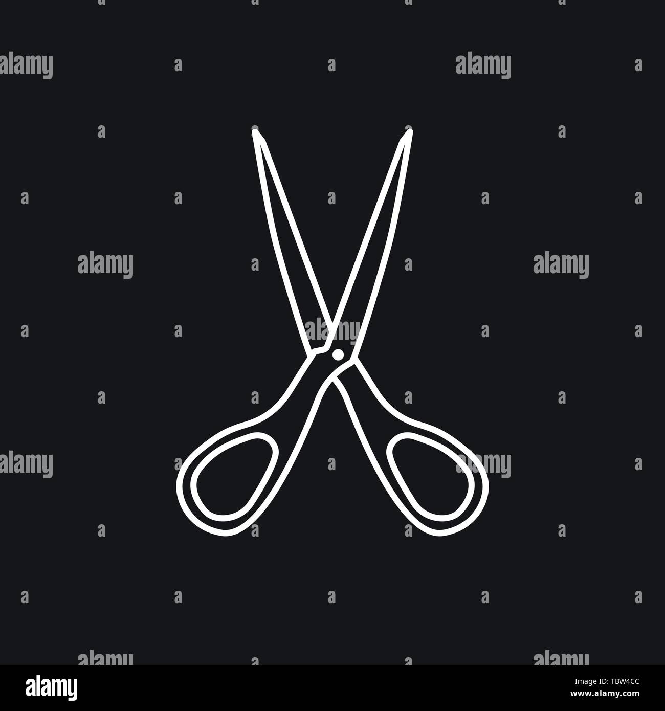 Le symbole vecteur icône ciseaux Image Vectorielle Stock - Alamy