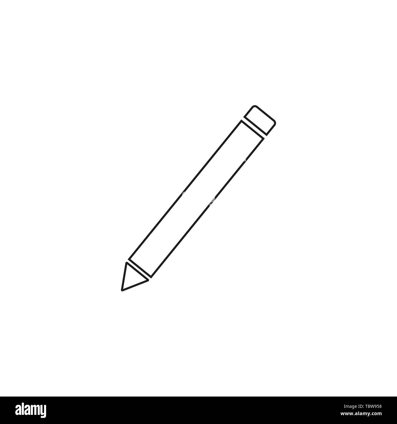 L'icône de la ligne d'édition, stylo contours logo vector, pictogramme ...