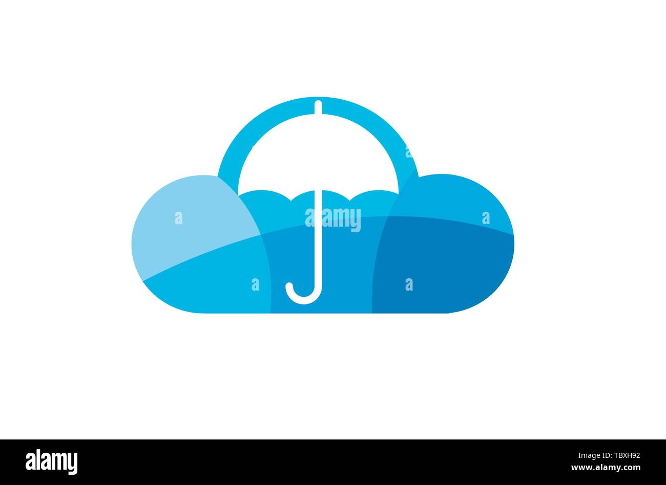 Illustration de la conception du symbole du logo Rain Cloud Image ...