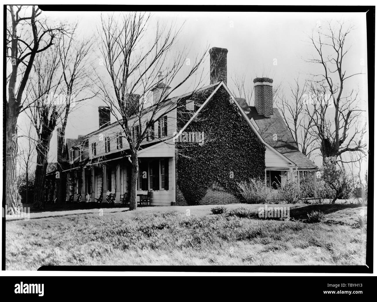 Restored mansion Banque d'images noir et blanc - Alamy