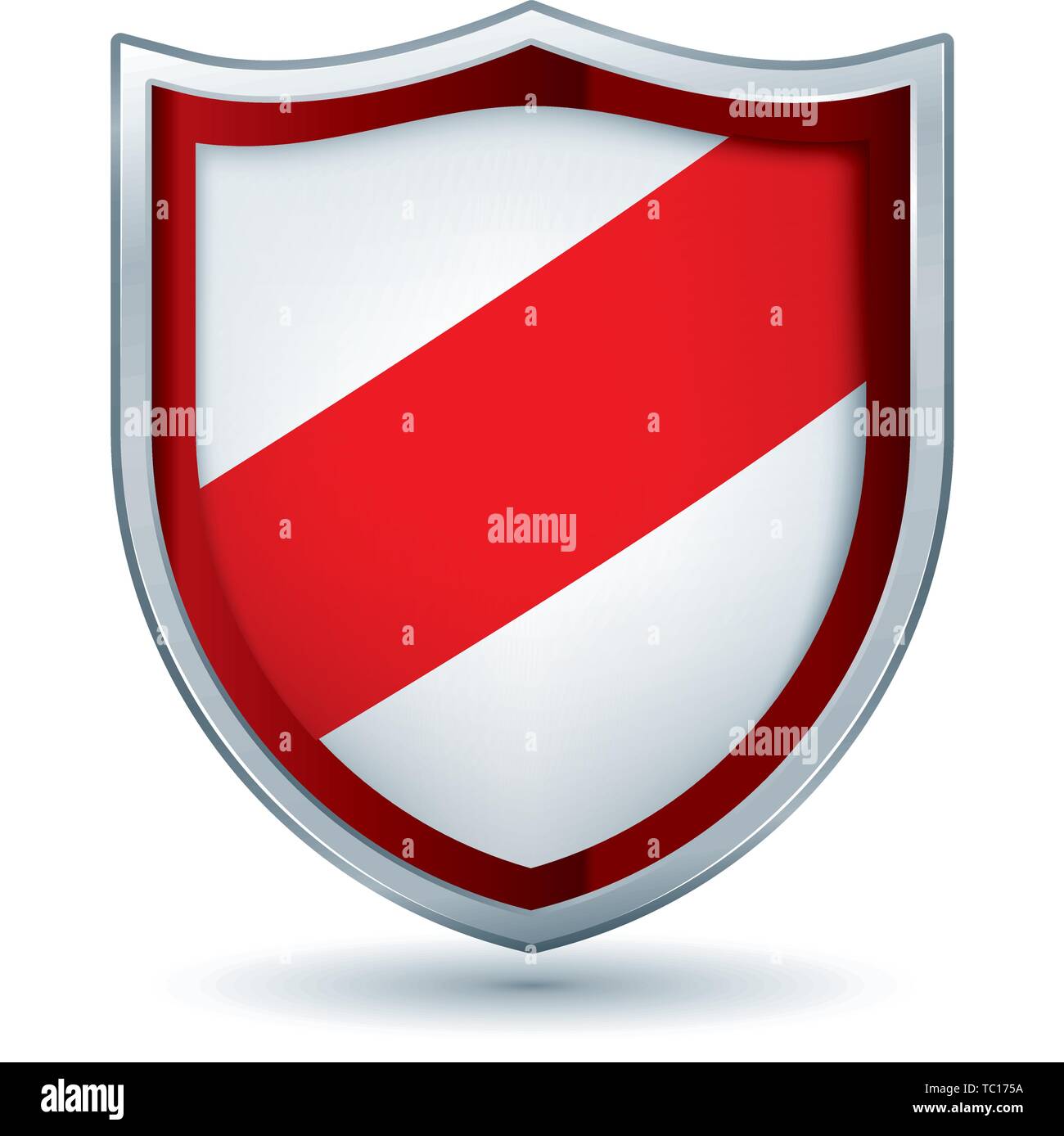 Symbole bouclier rouge Banque d'images vectorielles - Alamy