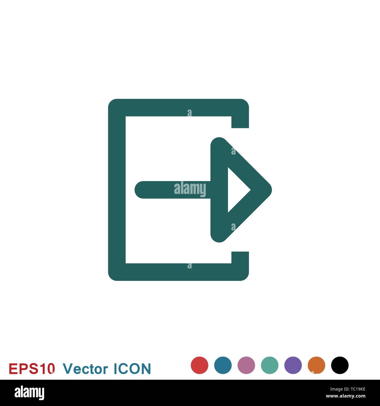 Logout exit icon arrow Banque d'images détourées - Alamy