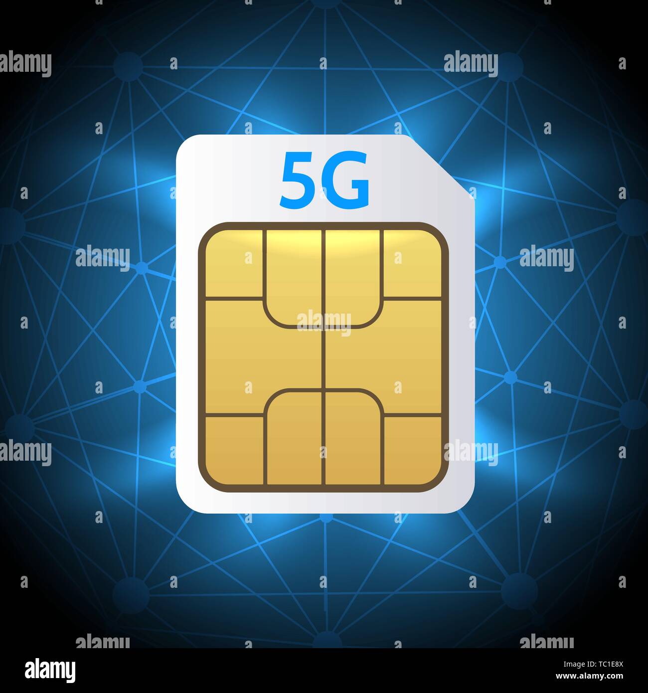 Carte sim bleue Banque d'images vectorielles - Alamy