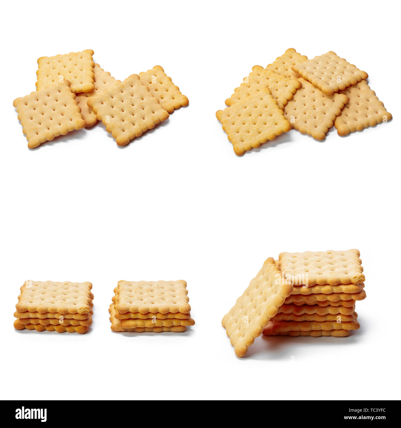 Collage de Crackers isolated Photo Stock - Alamy