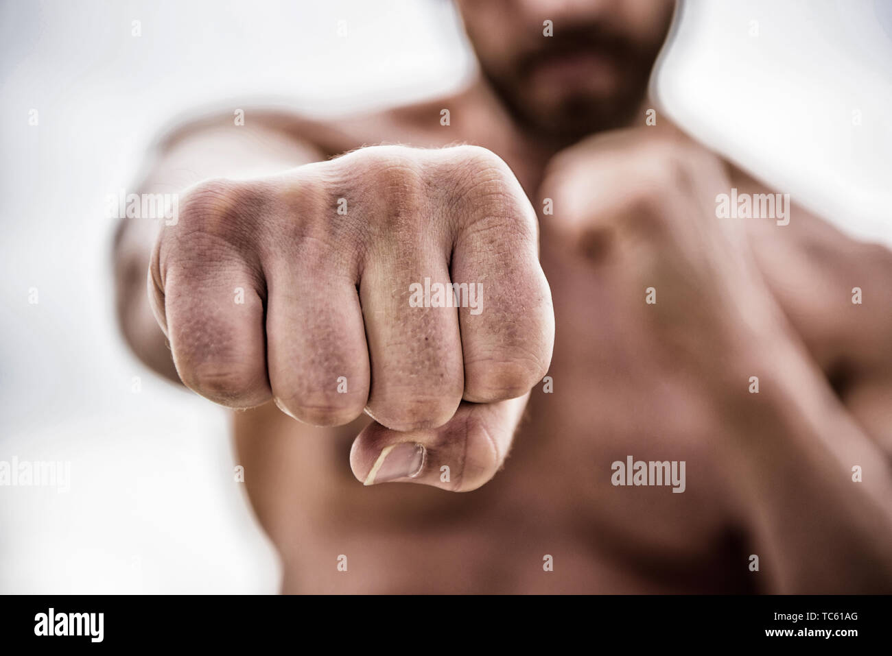 Coup de poing coup. et d'énergie. Le sport est notre vie. no pain no ...