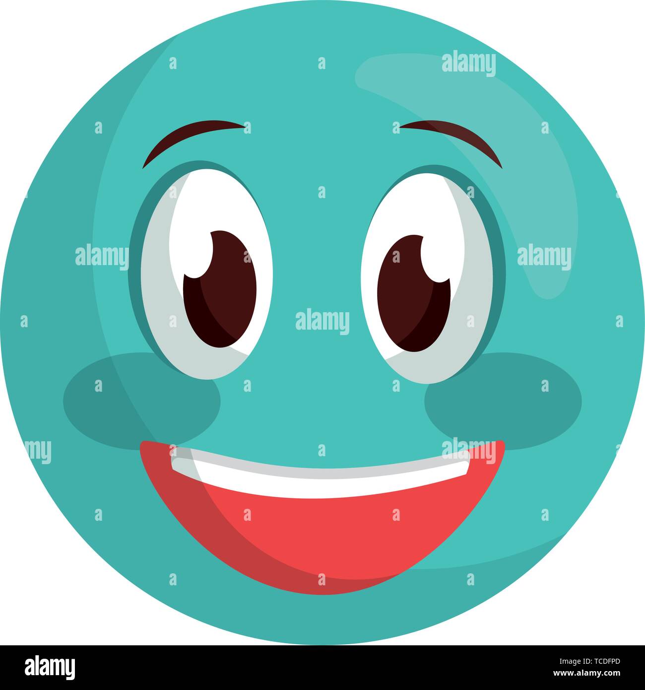 Smiling cartoon emoji emoticon smiley Banque de photographies et d ...