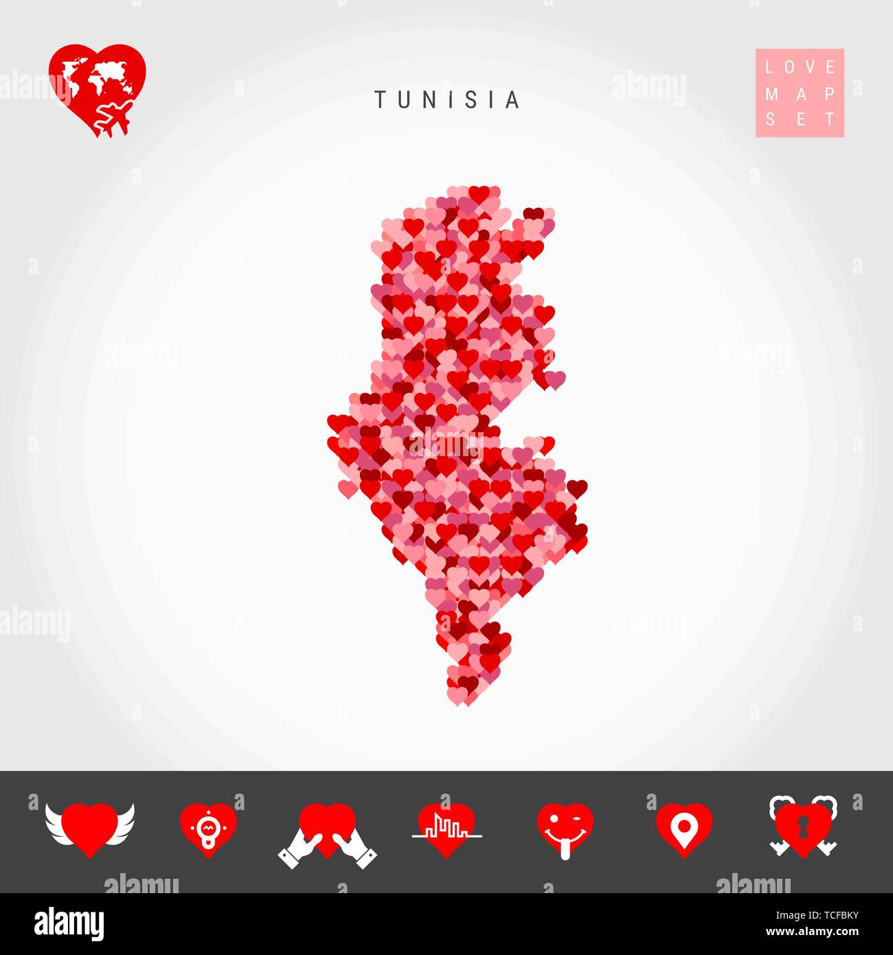 Tunisia Map Banque d'images vectorielles - Alamy