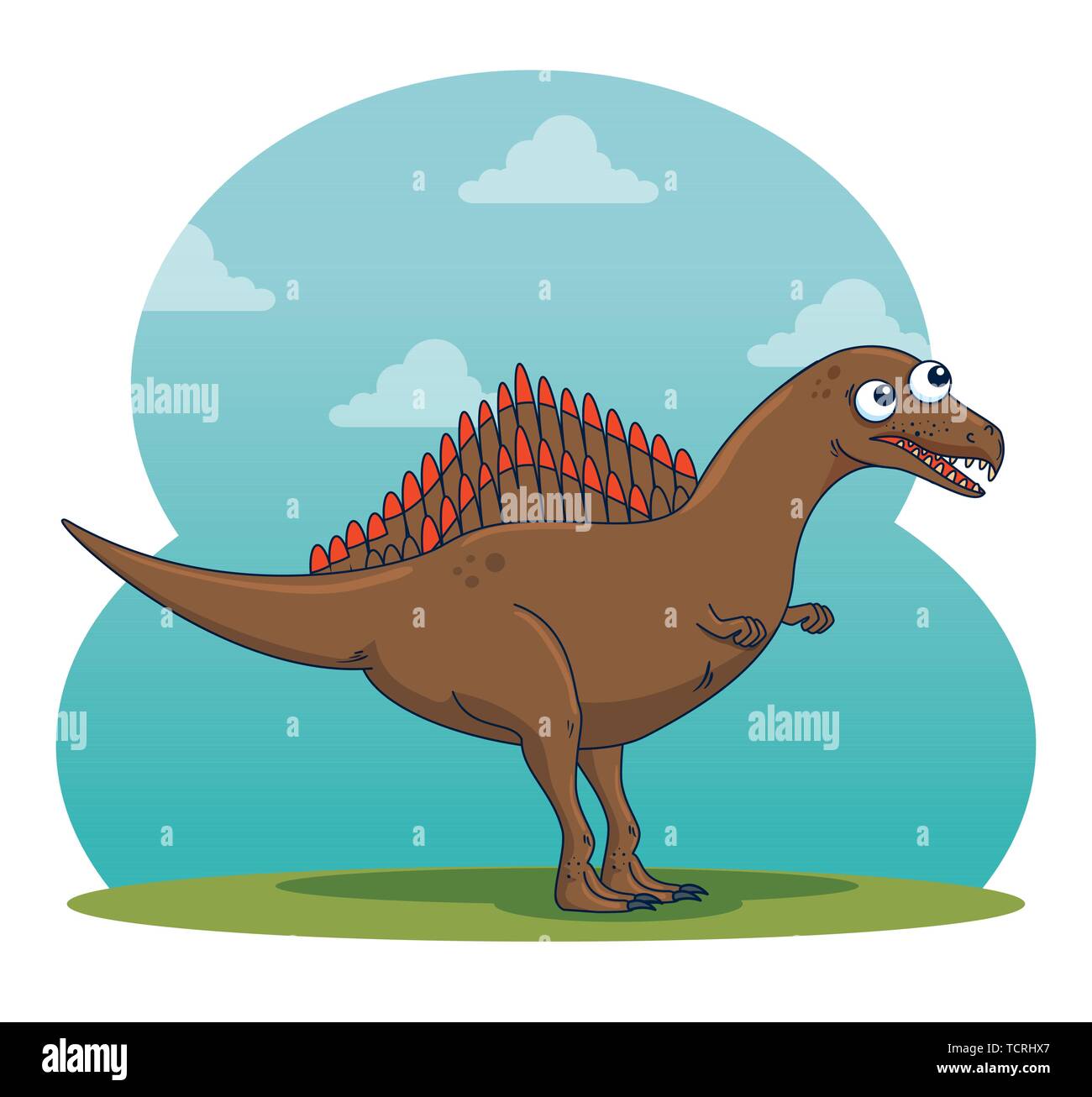 Dinosaur dinosaurs dino spinosaurus Banque d'images vectorielles - Alamy