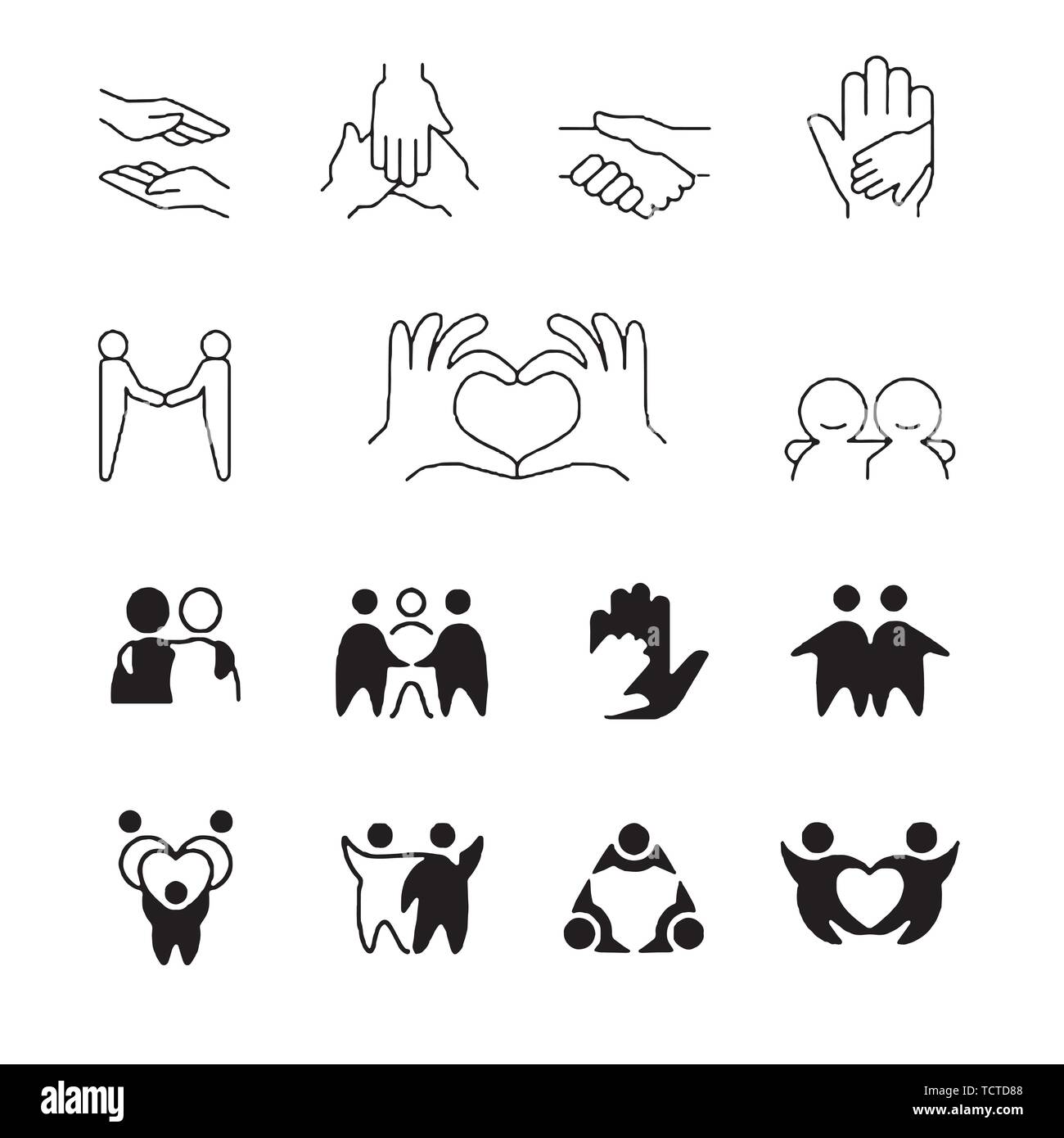 Confiance mutuelle Banque d'images vectorielles - Alamy