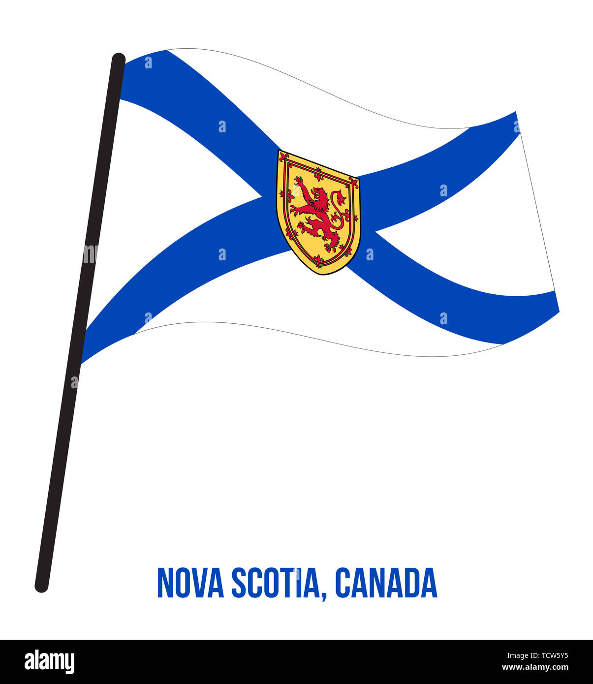 La Nouvelle-Écosse Drapeaux Vector Illustration sur fond blanc. Drapeau ...