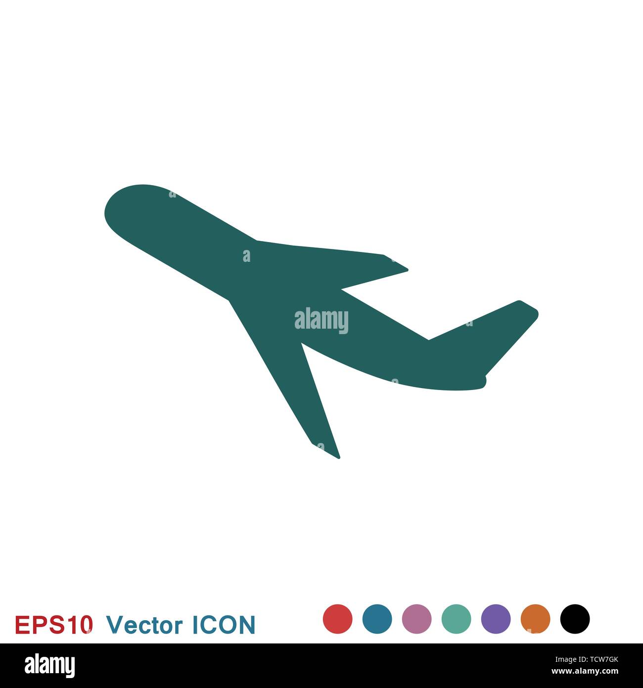 L'icône avion sur fond blanc, l'icône avion vecteur. Icône Symbole ...