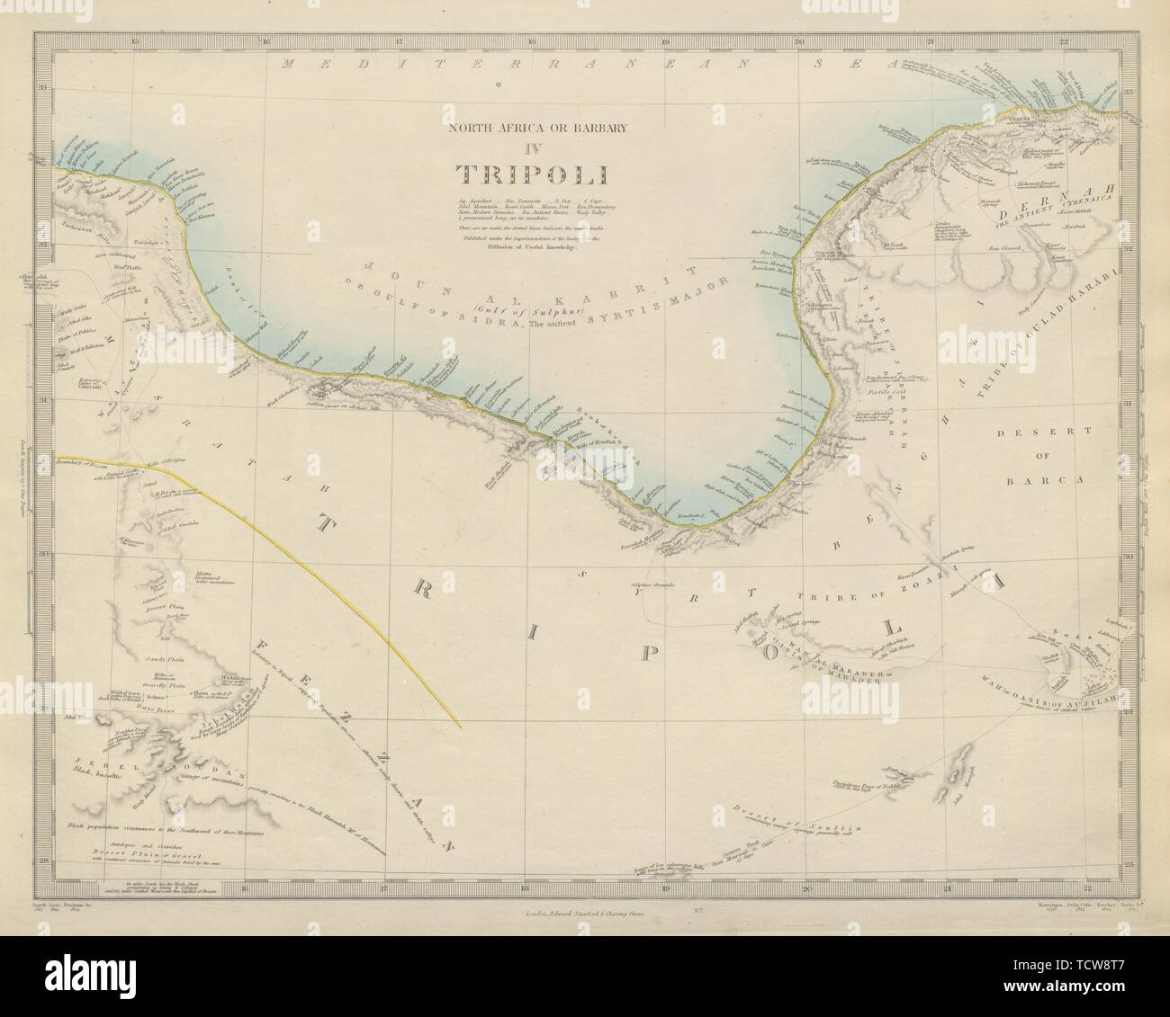 La LIBYE. Golfe DE SYRTE SYRTE. L'Afrique du Nord ou barbarie. Tripoli ...