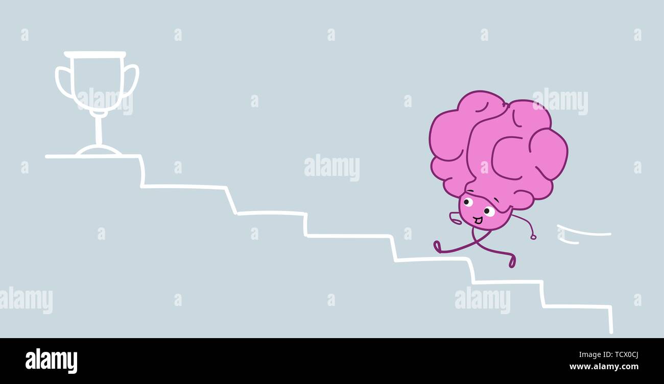 Cartoon character brain trophy Banque de photographies et d’images à ...