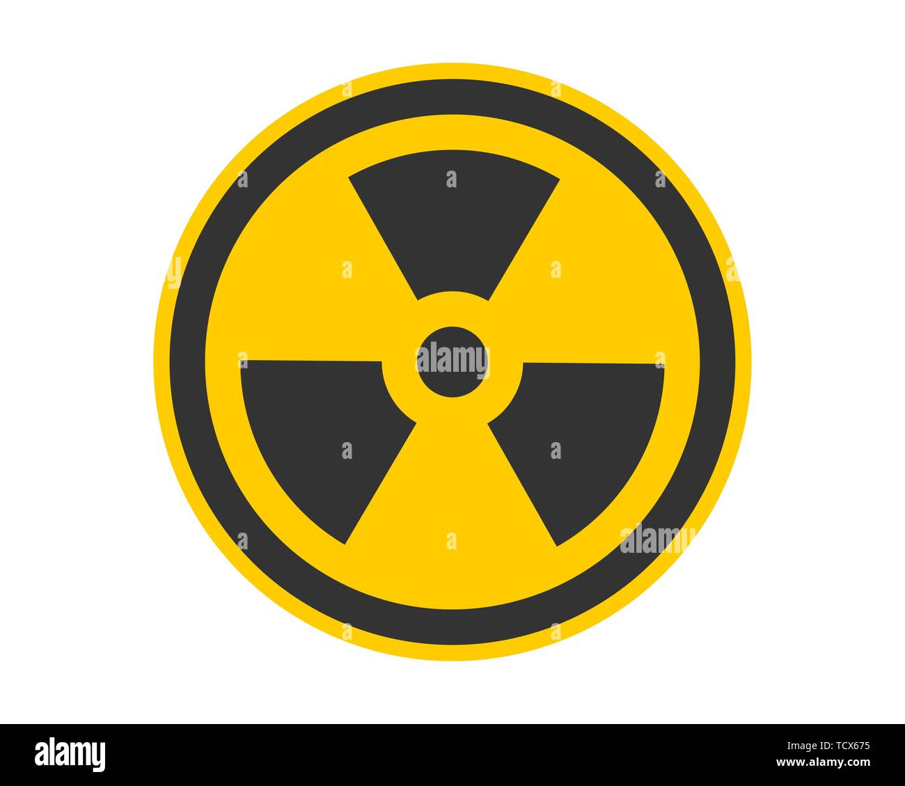 L'icône de rayonnement vecteur. Avertissement signe radioactif symbole ...