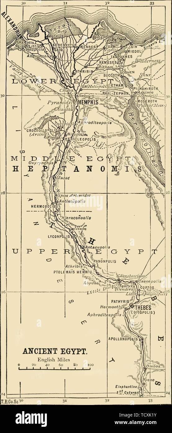 Carte de l'egypte antique Banque de photographies et d’images à haute ...