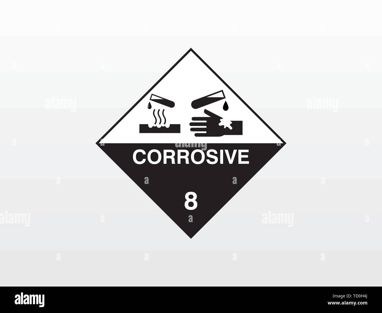 Corrosive safety symbol Banque d'images vectorielles - Alamy