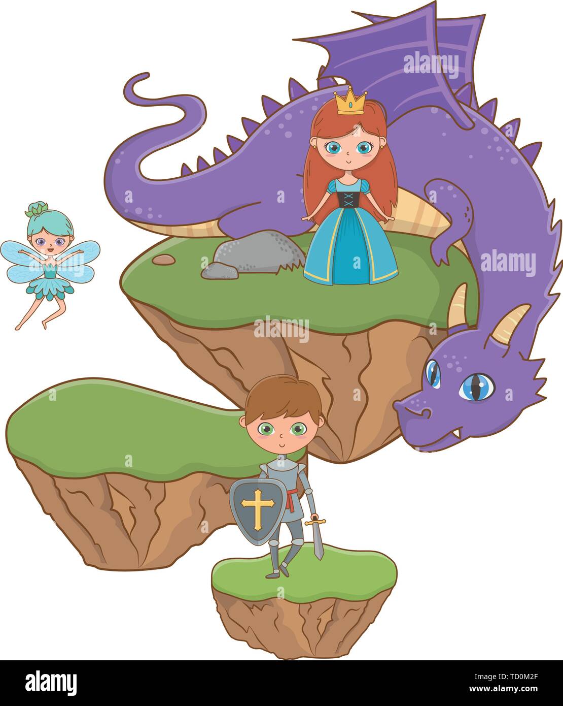 Chevalier Dragon Princesse Banque d'image et photos - Alamy