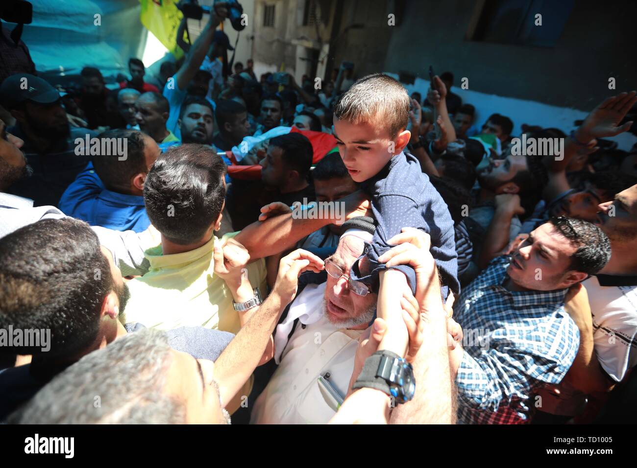 Camp de réfugiés de Bureij, dans la bande de Gaza, en Palestine. 9 juin ...
