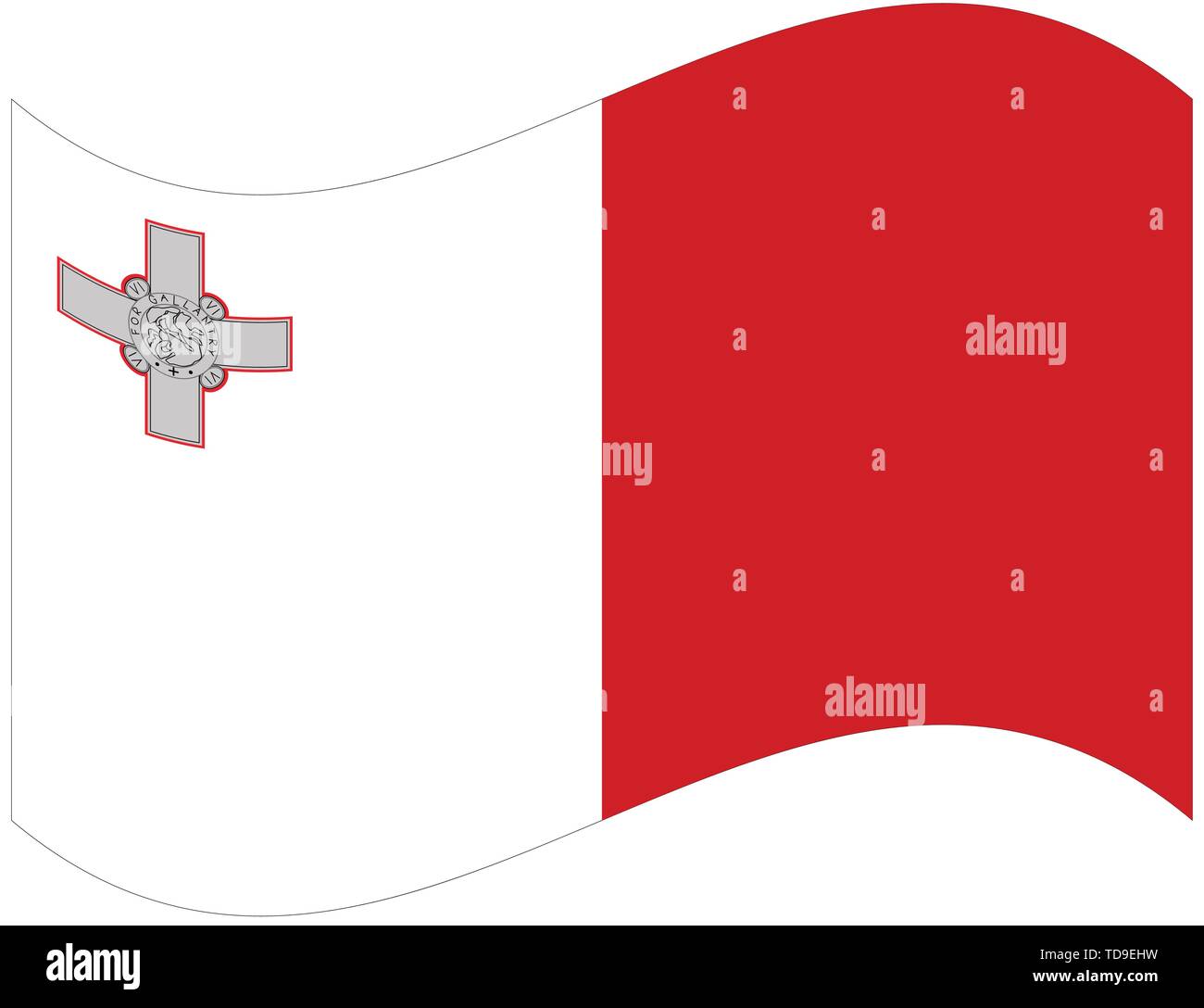 Drapeau Malte vector. original et simple drapeau Malte isolés dans des ...