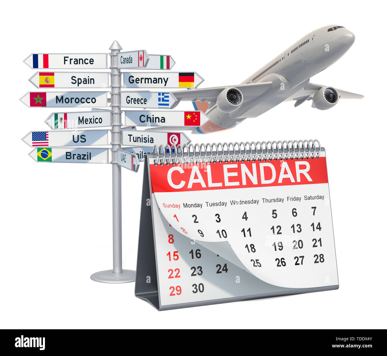 Calendrier de voyage Banque de photographies et d’images à haute ...