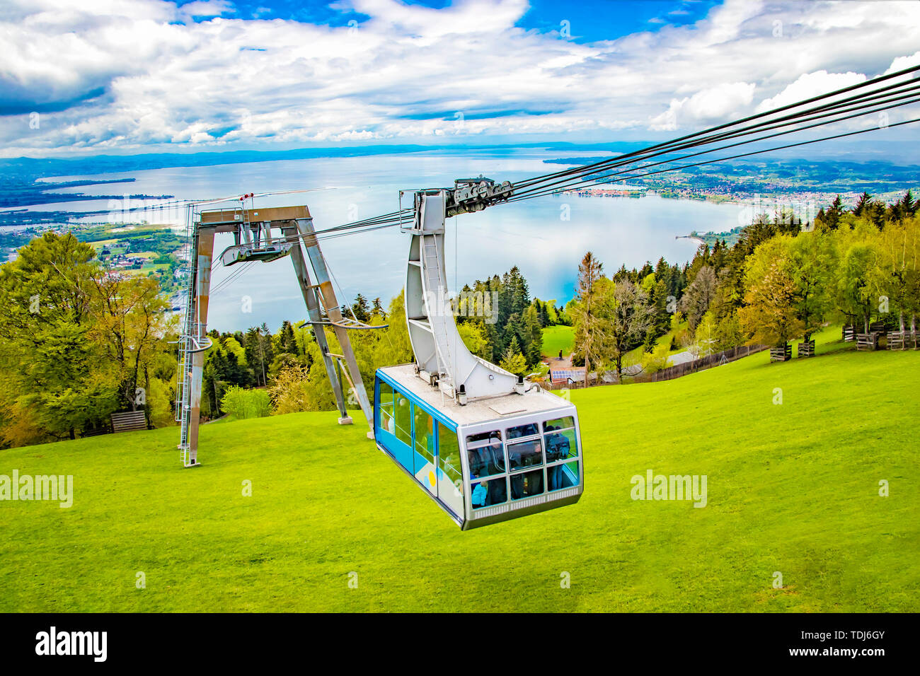 Vue panoramique sur le lac de constance ville environnante Banque d ...