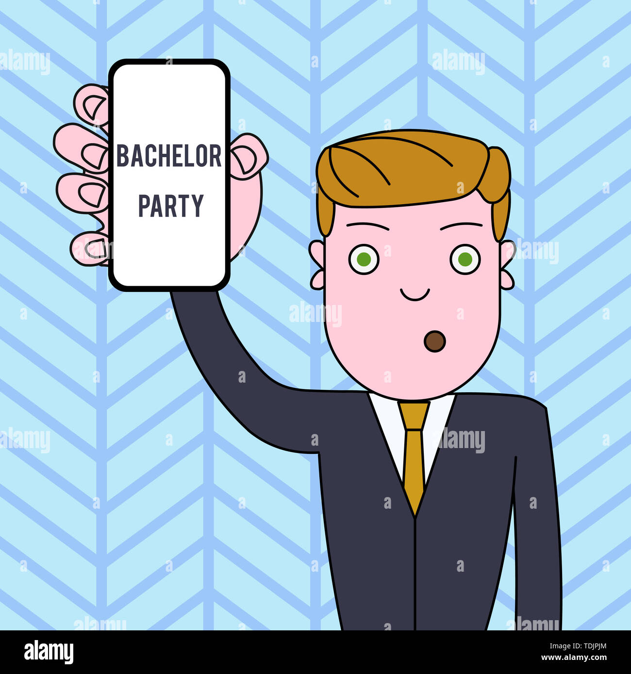 La main conceptuel montrant Bachelor Party. Signification du concept de ...