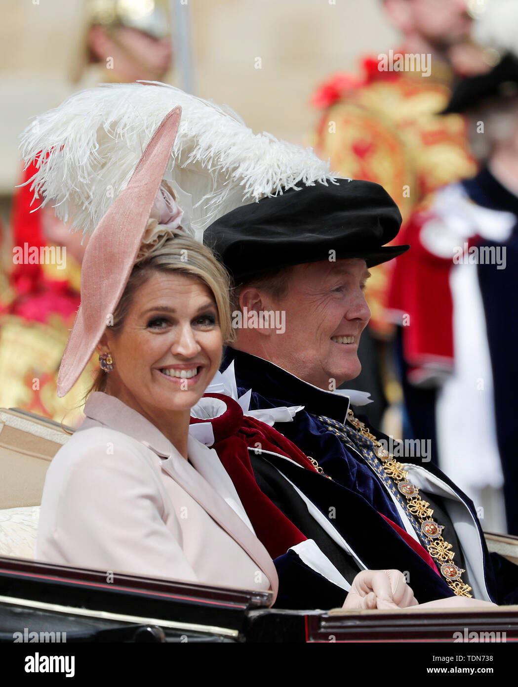 Le roi Willem-Alexander des Pays-Bas avec son épouse la reine Maxima ...