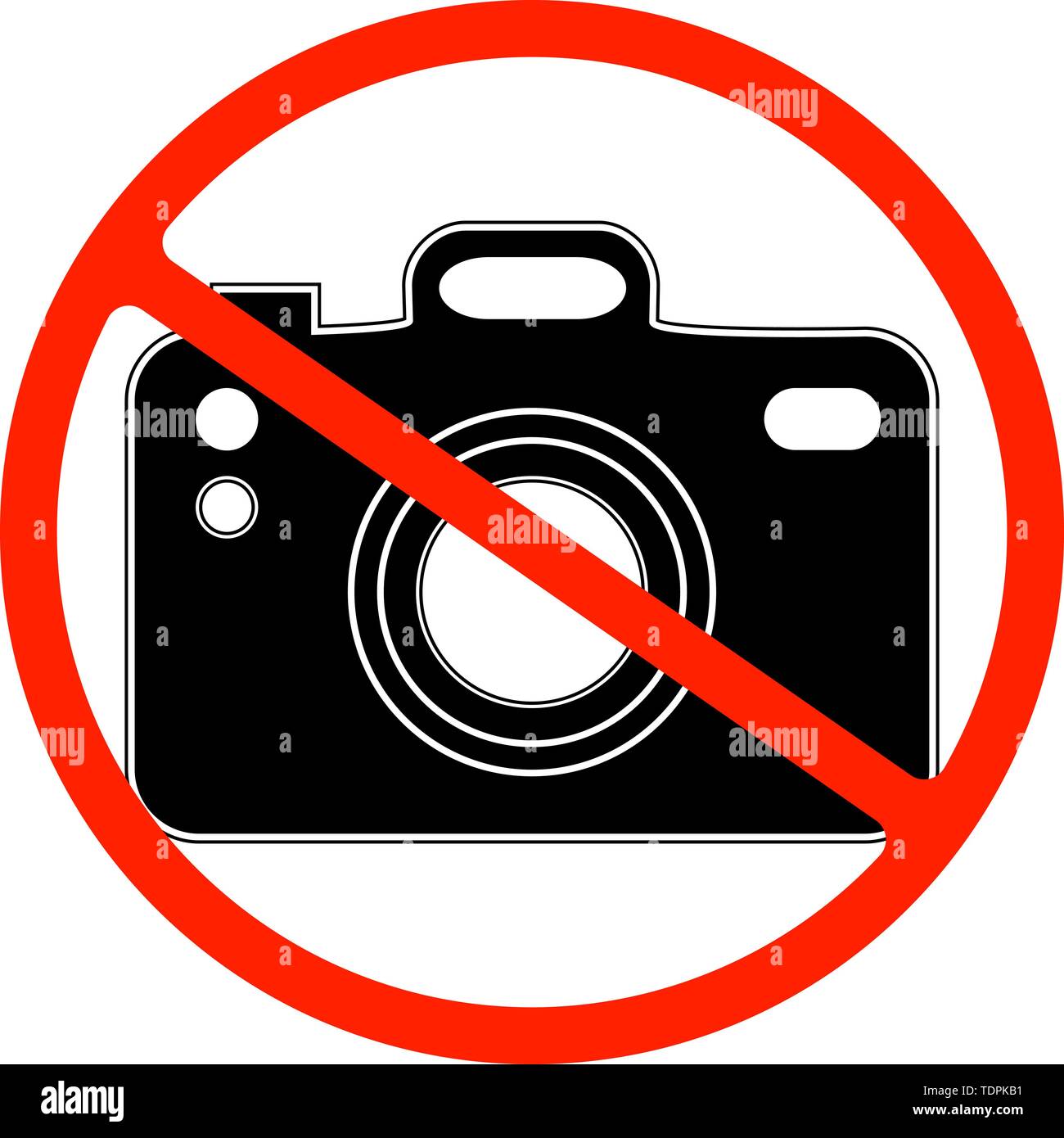 Aucune photographie, photo interdite symbole. Panneau indiquant l ...
