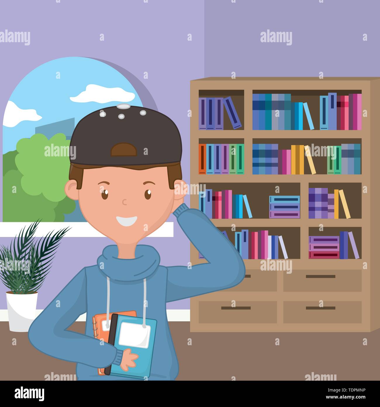 Garçon cartoon design, l'apprentissage de l'éducation scolaire et l ...