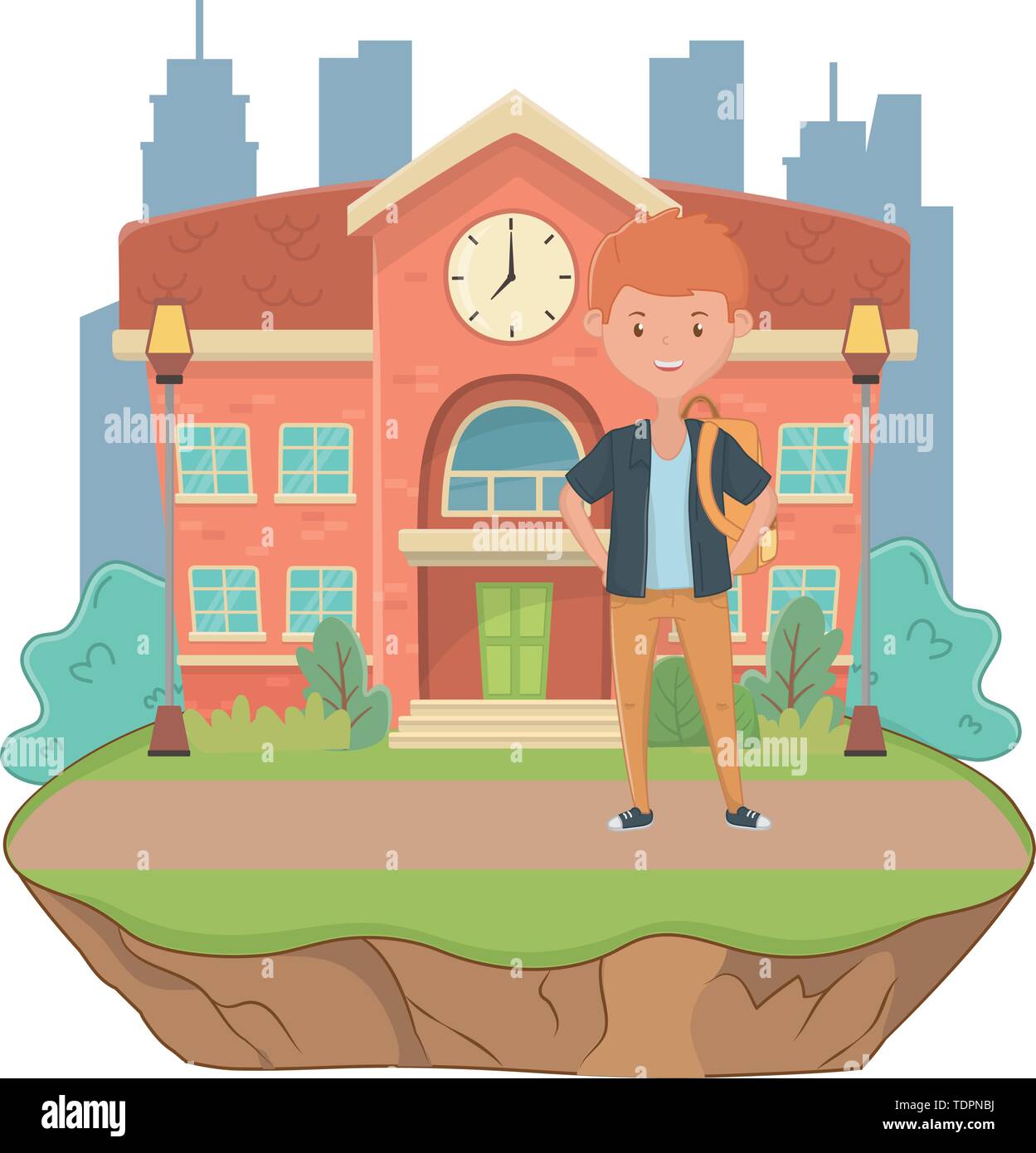 Garçon cartoon design, l'apprentissage de l'éducation scolaire et l ...