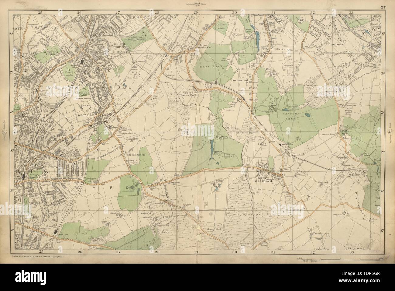 Carte de beckenham Banque de photographies et d’images à haute ...