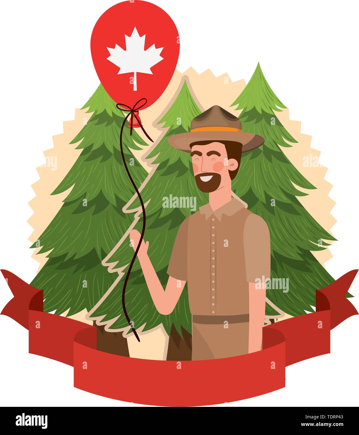 Forest ranger Banque d'images vectorielles - Alamy