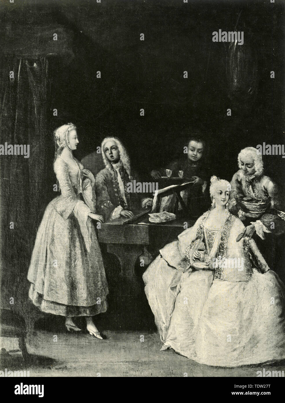 The music lesson painting Banque de photographies et d’images à haute ...