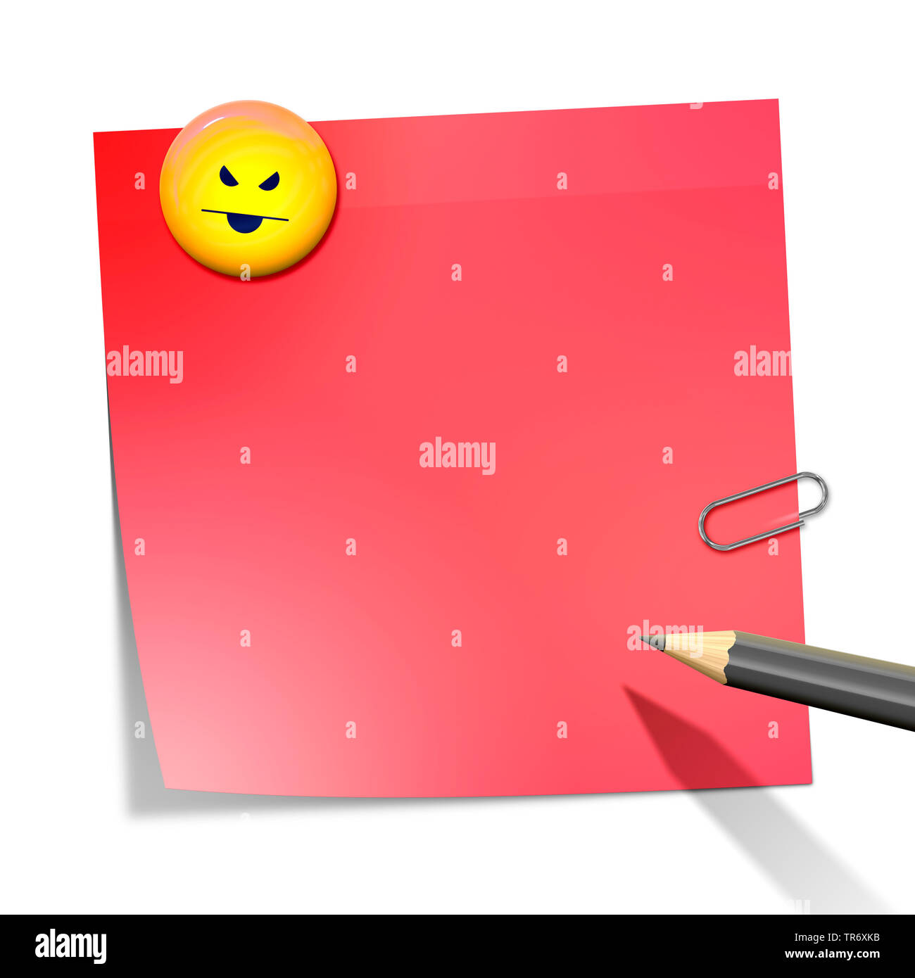 Smiley emoticon facial expression angry Banque de photographies et d ...