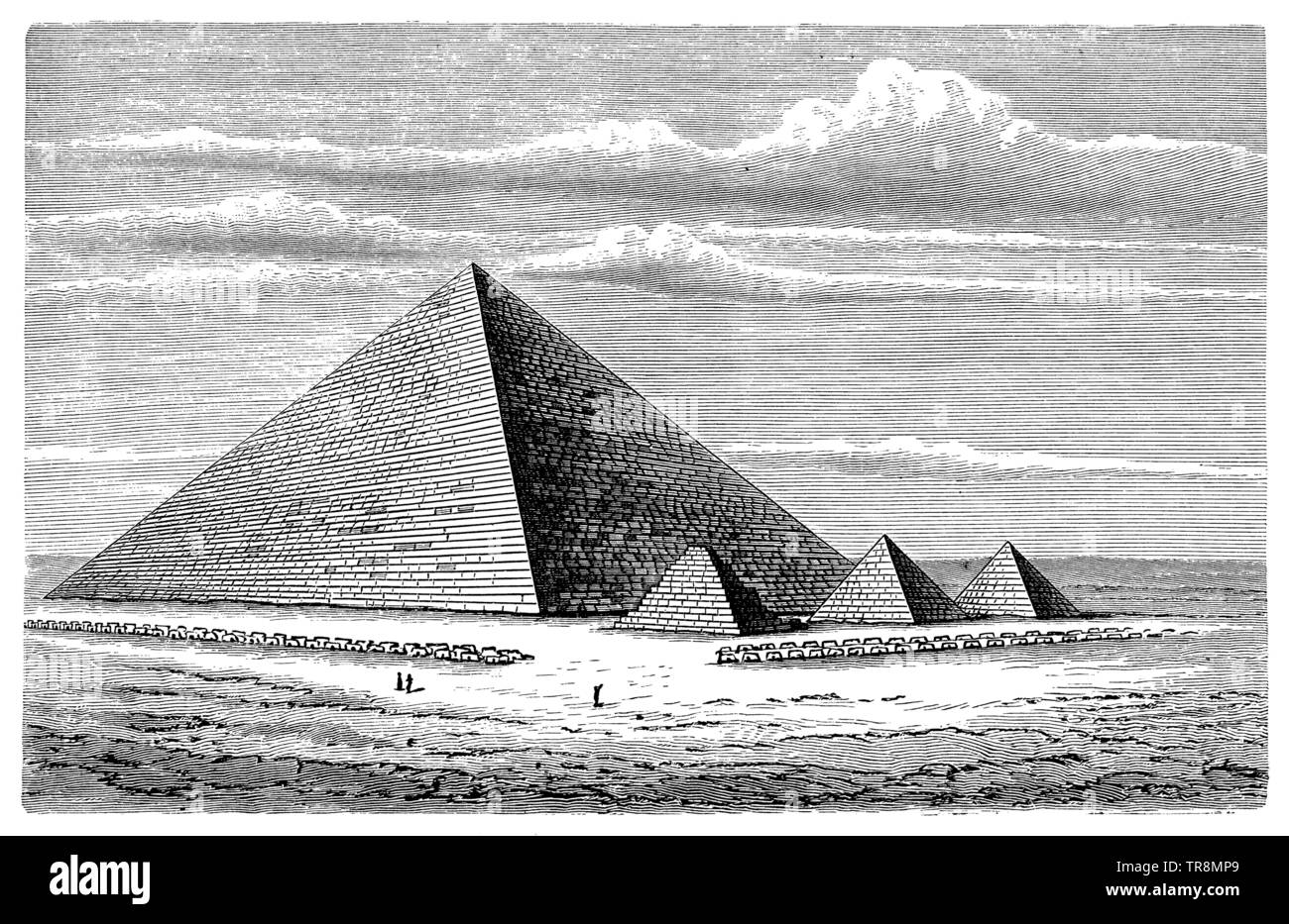 La pyramide de Kheops, , (histoire de l'art book, 1900 Photo Stock - Alamy
