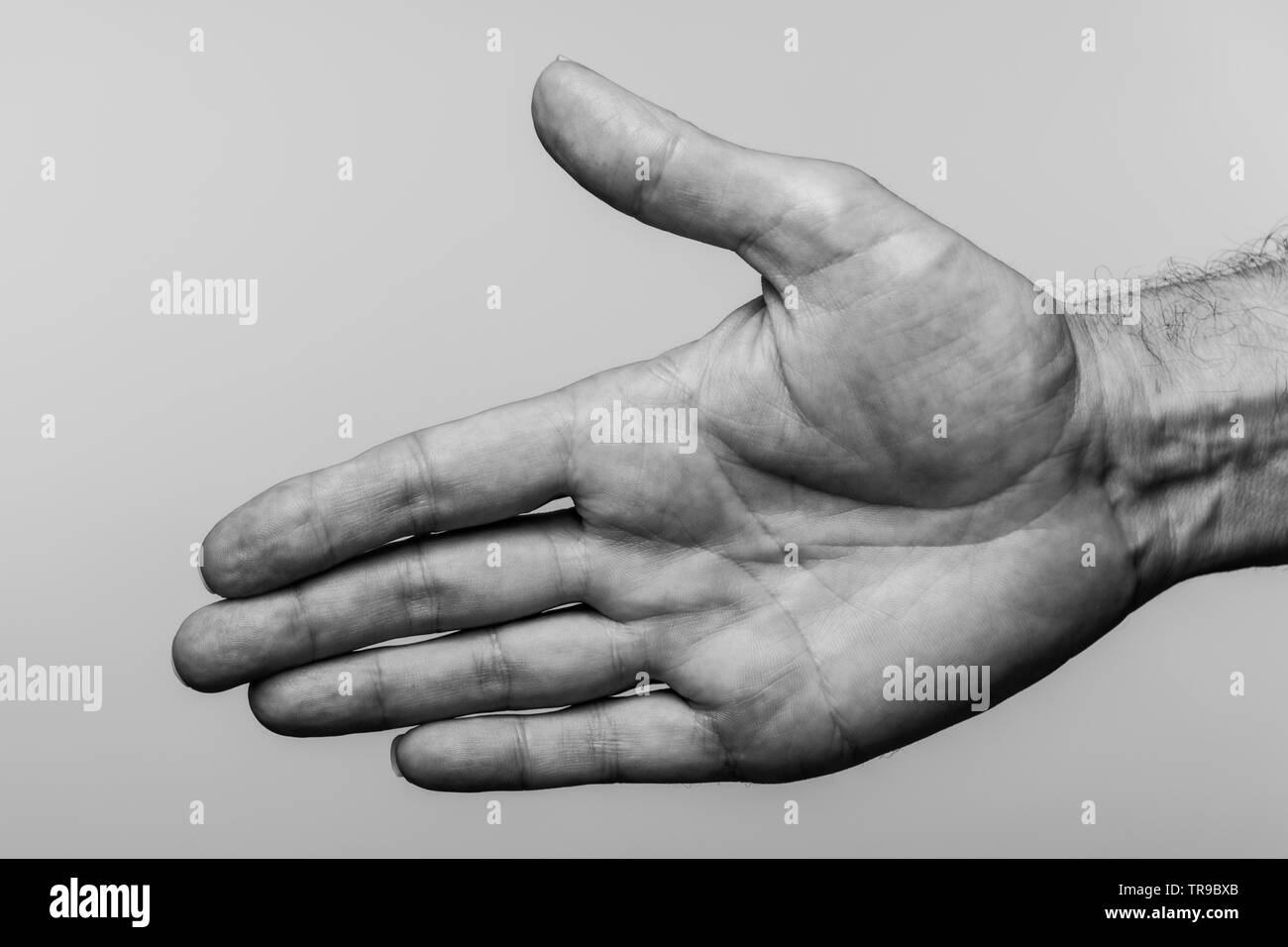Se serrer la main Banque d'images noir et blanc - Alamy