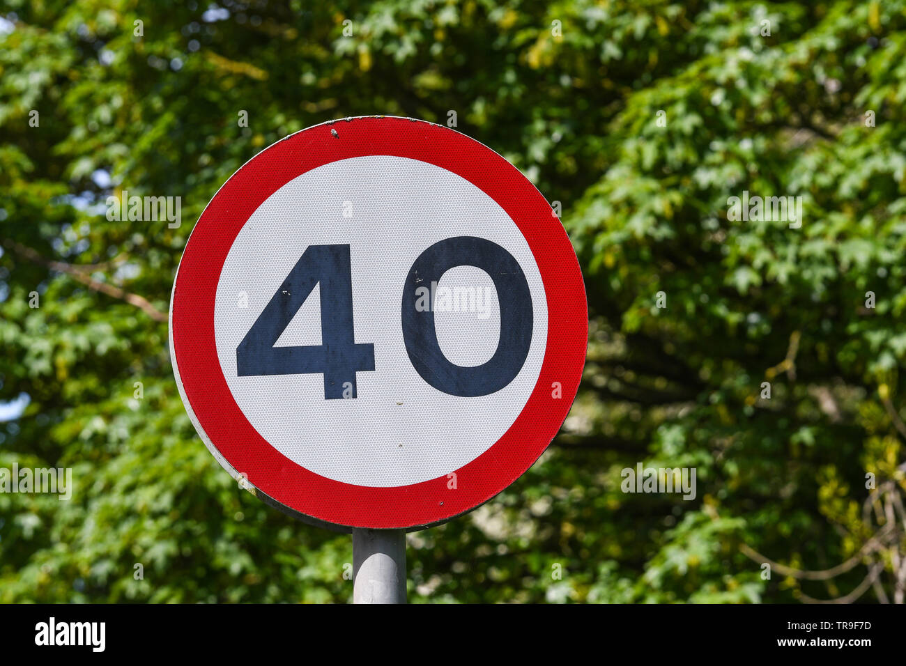 Panneau routier 50 mph Banque de photographies et d’images à haute ...